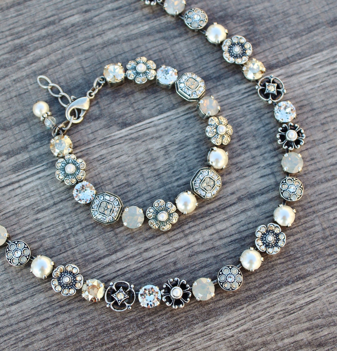 NEW Oyster Pearl Necklace,embellished Swarovski Crystal Pearl ...