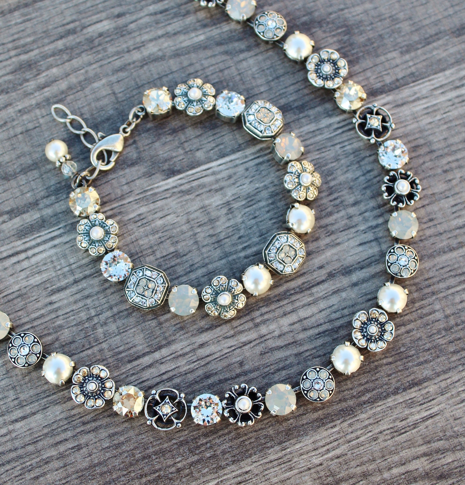 NEW Oyster Pearl Necklace,embellished Swarovski Crystal Pearl ...