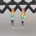 NEW Tiny Rainbow Hoop Earrings,gold Huggie Hoops,small Dainty Hoop ...