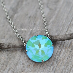 NEW COLOR Ultra Turquoise Shimmer Crystal Pendant - Etsy
