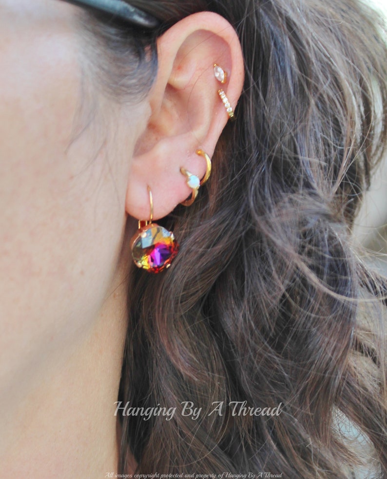 RARE Swarovski Volcano Dark Jewel Rainbow Cushion - Etsy