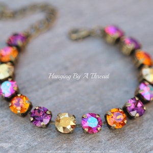 Swarovski Astral Pink Summer Blush Tennis Bracelet,purple Pink Orange ...