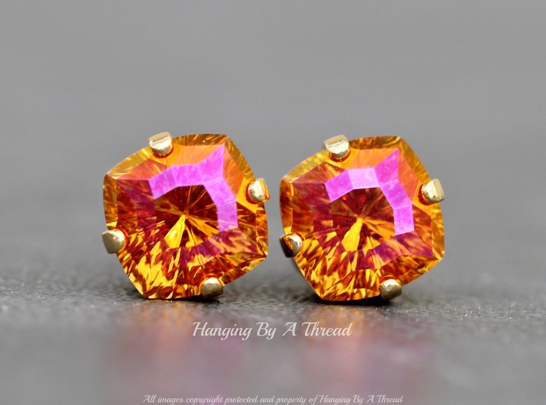 LIMITED Swarovski Mystic Square Stud,astral Pink Rounded Square Post ...