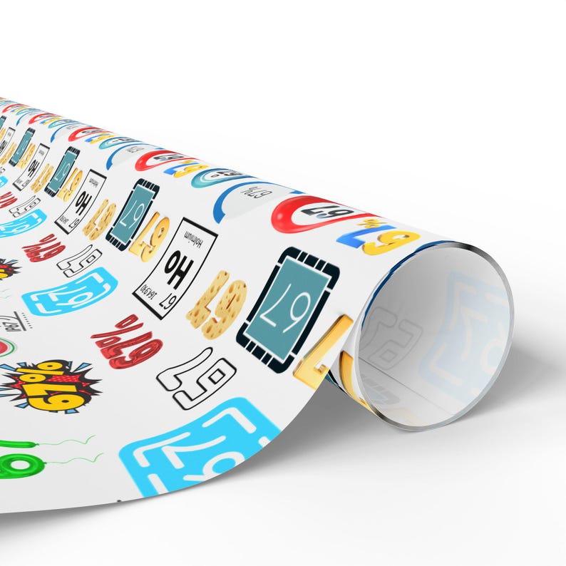 67 Meme Wrapping Paper | Funny Gift Wrap for Christmas, Birthdays ...