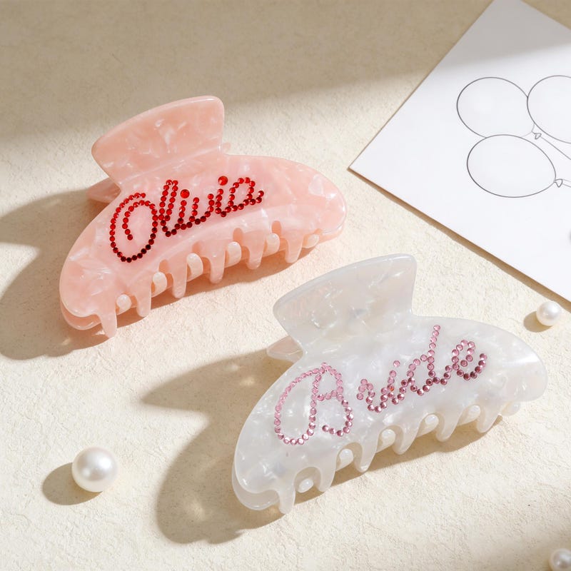 Custom Logo Hair Clip - Etsy