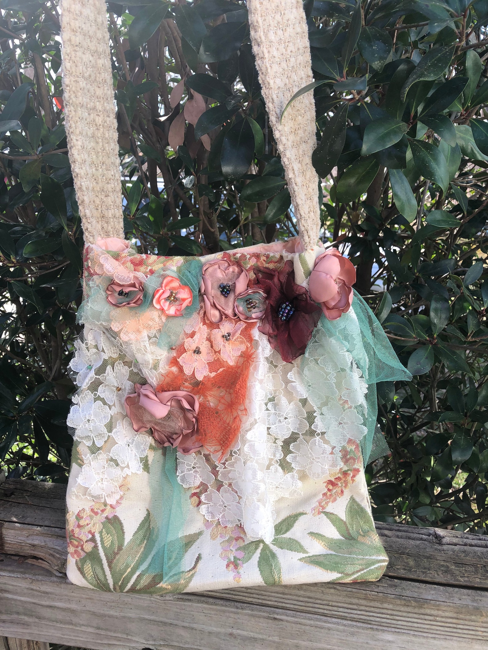 Fabric Handmade Flower First Handbag Embroidery - Etsy