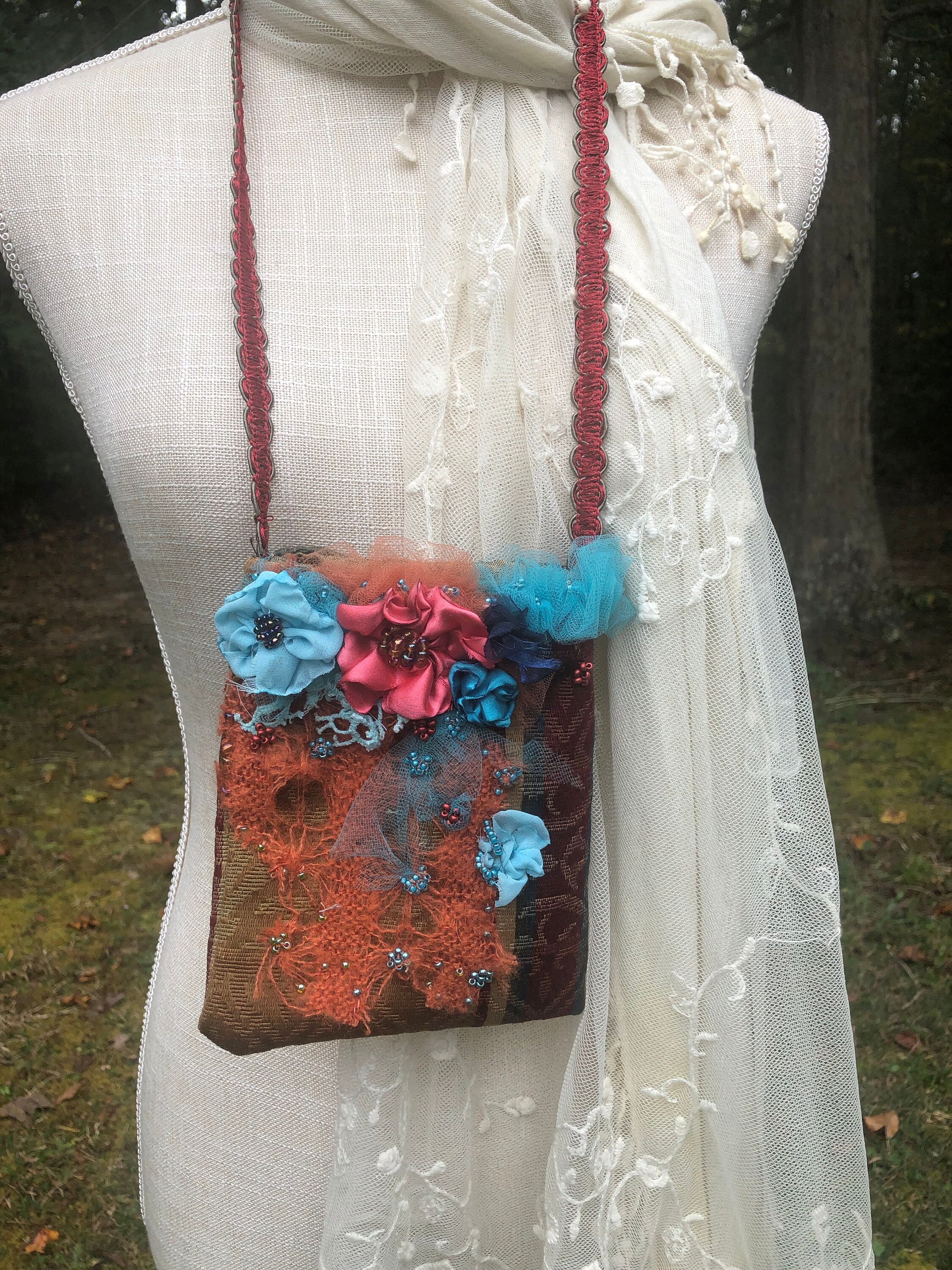 Bohemian Vintage Lace Embroidered Bag - Etsy