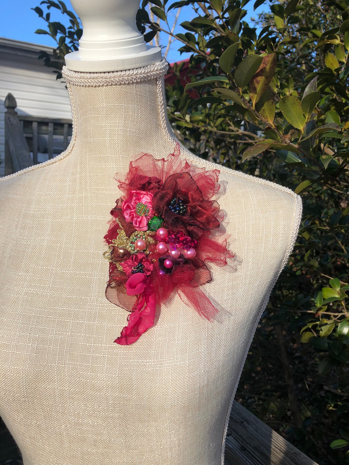 Red Wearable Art Vintage Brooch - Etsy