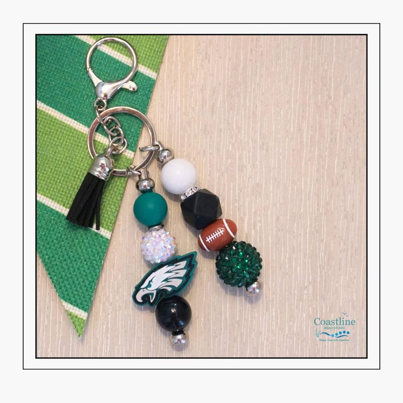 Eagles Beaded Bag Charm - Etsy