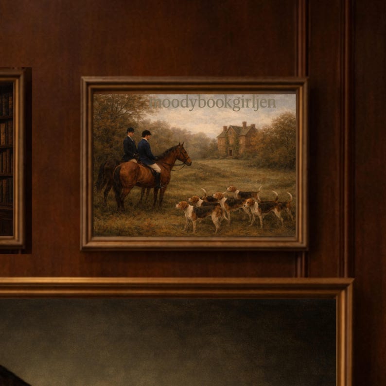 English Equestrian Gallery Wall Art Set | Classic British Manor Decor ...