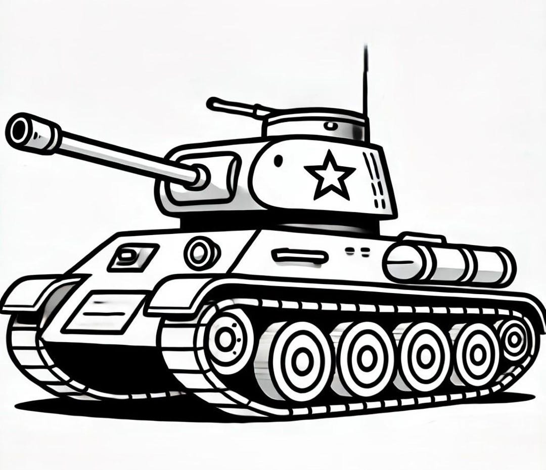 Military Coloring Digital Book for Kids. Army Coloring Pages for ...