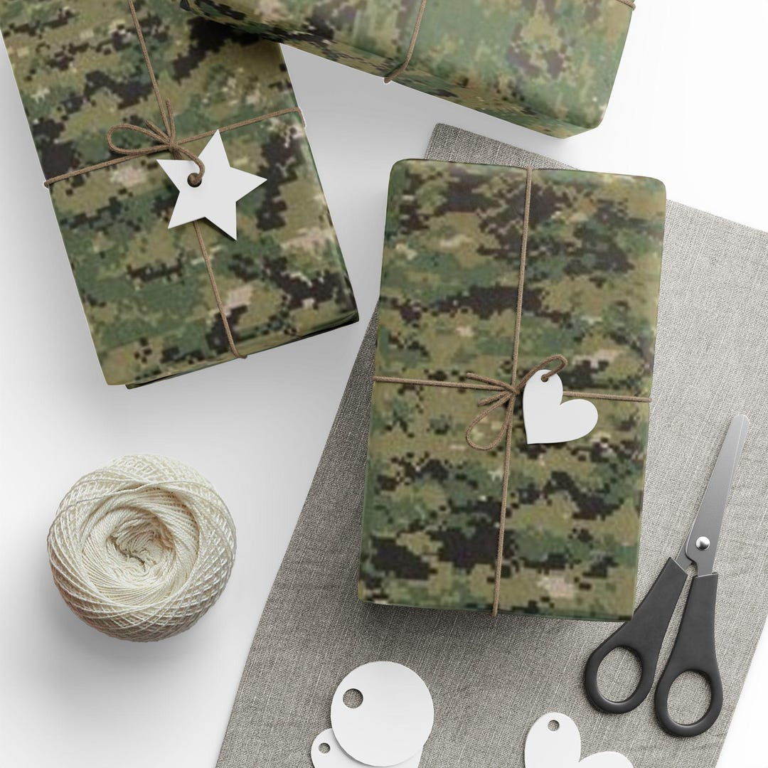 Green Military-type Camo Wrapping Paper - Etsy