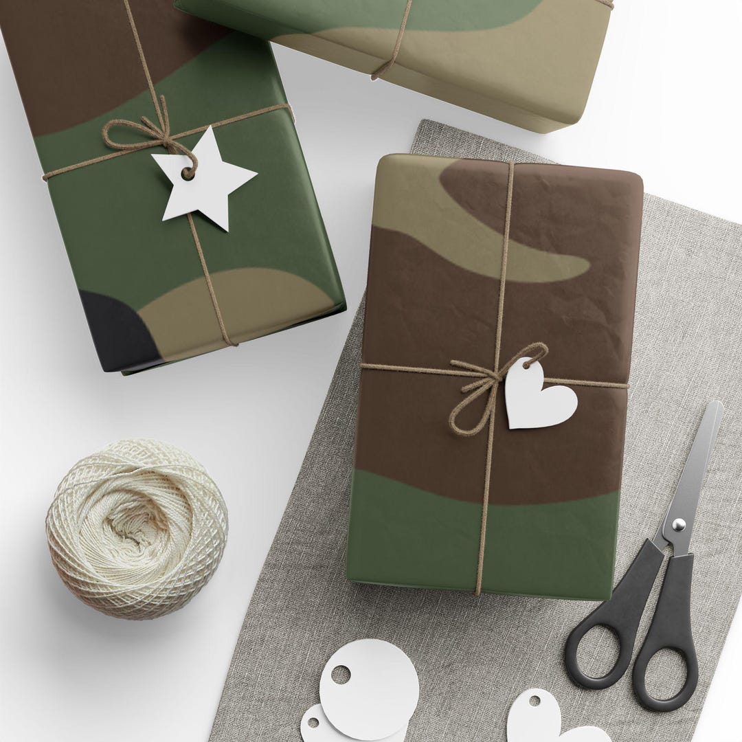 Woodland Camo Wrapping Paper Perfect for Hunters & Outdoor Lovers - Etsy