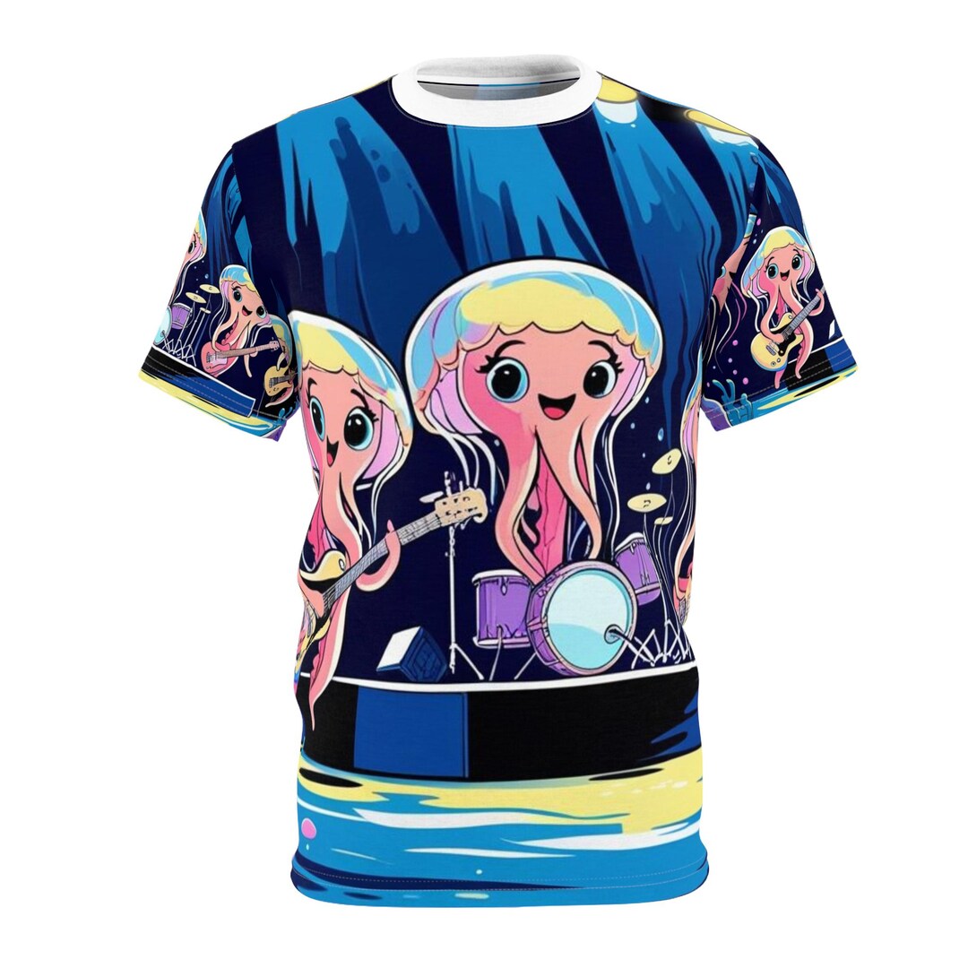 Jellyfish Band Tee: Colorful Music Festival Unisex T-shirt - Etsy