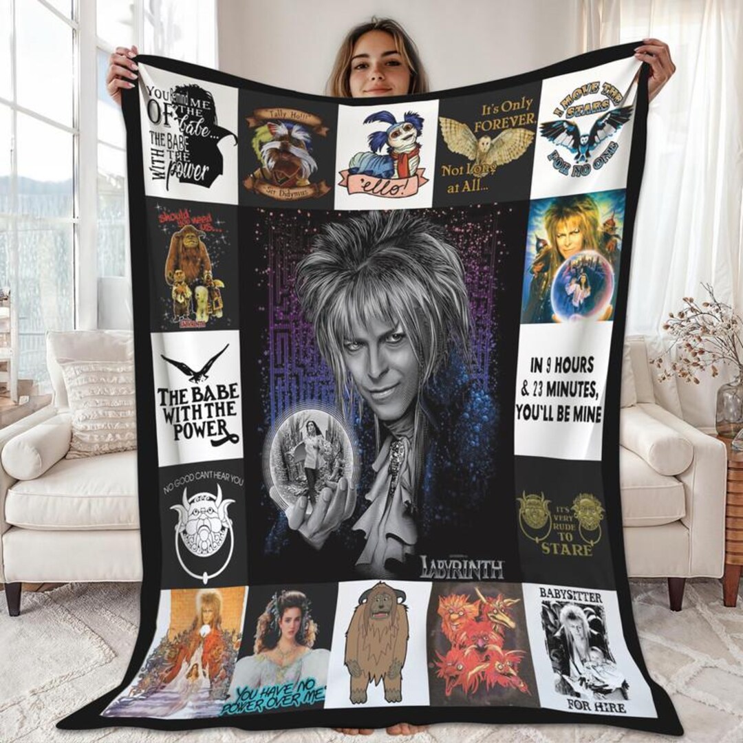 Labyrinth Fleece Blanket, Labyrinth Jareth Goblin King Throw Blanket ...