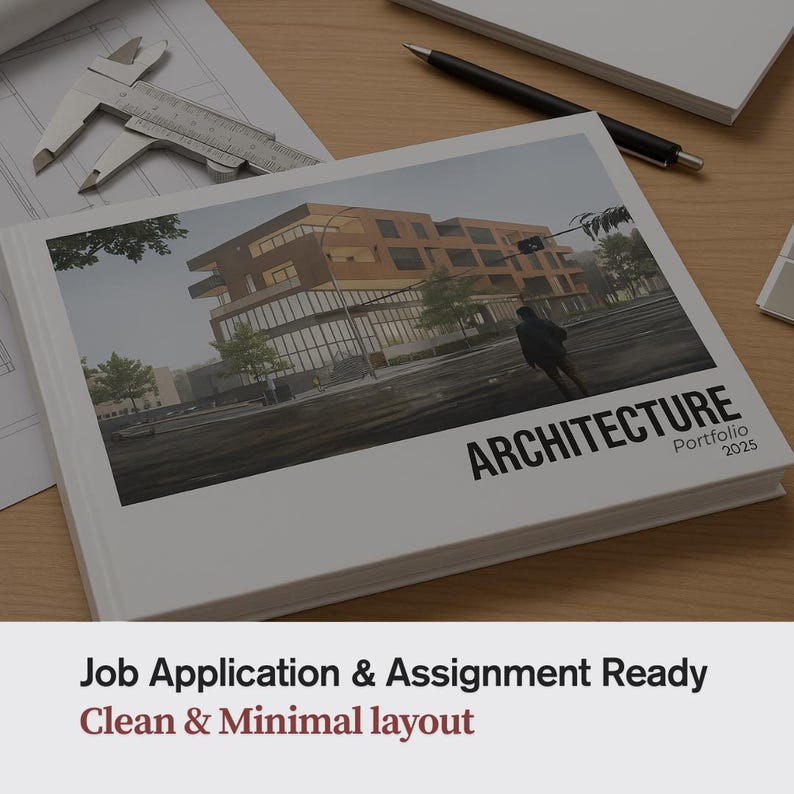 Minimalistic Architecture Portfolio Template | Canva Editable | Job ...