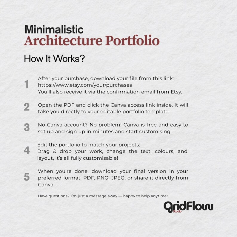Modern Architecture Portfolio Template | Canva Editable | Job ...