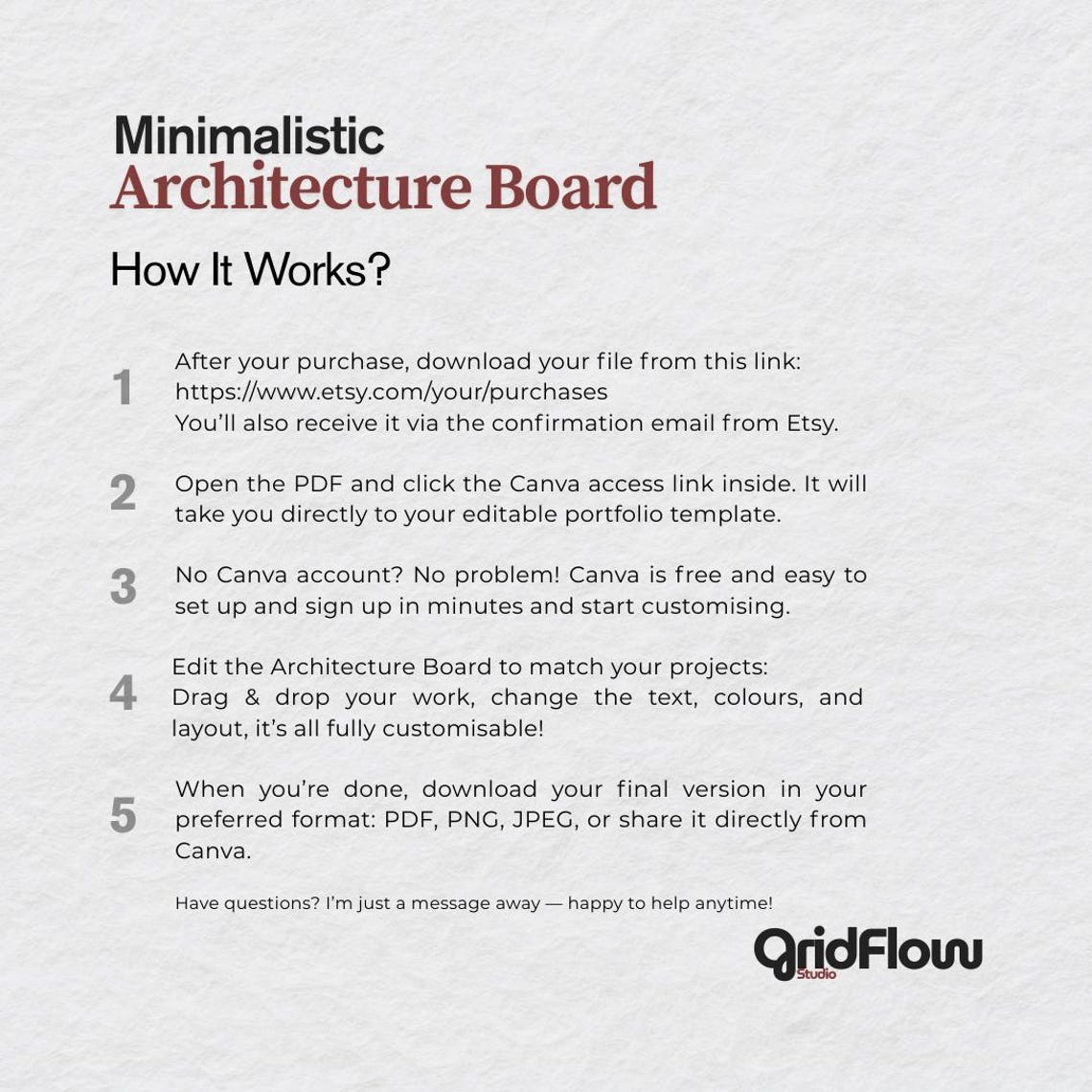 Minimalistic Architecture Presentation Board Template | Canva Editable ...
