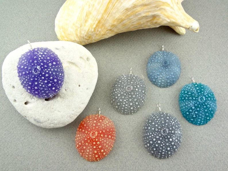 Resin Sea Urchin Pendant | Etsy