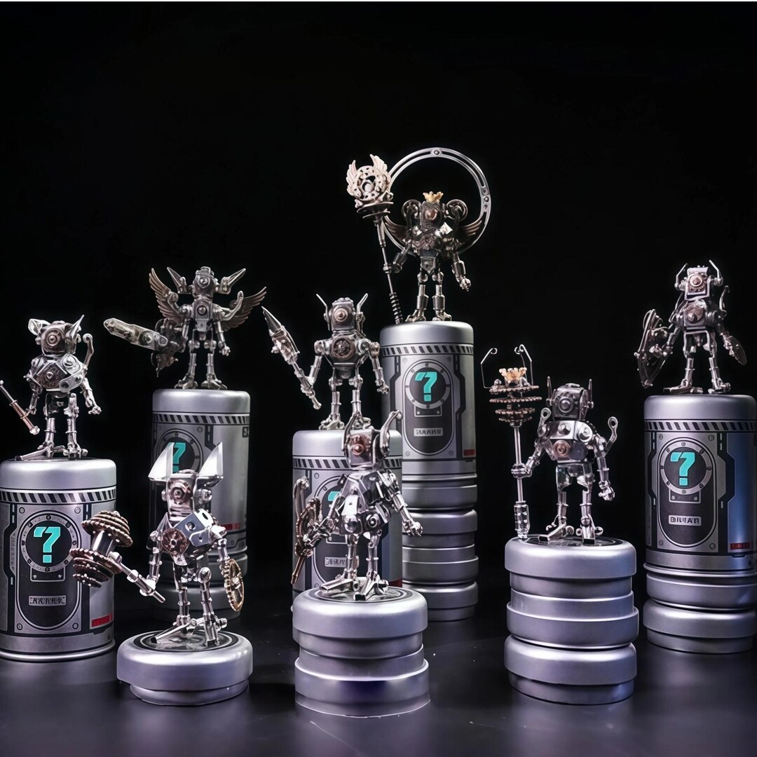 Handmade Steampunk Mech Robot Sculpture - Industrial Metal Collectible ...