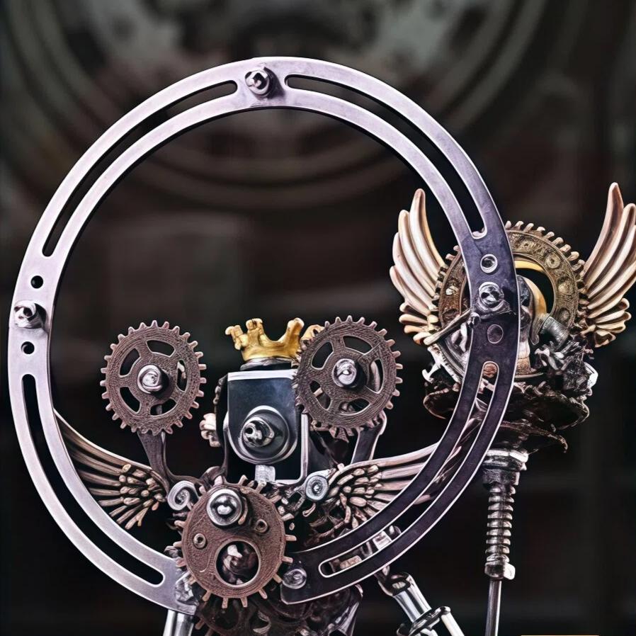 Handmade Steampunk Mech Robot Sculpture - Industrial Metal Collectible ...