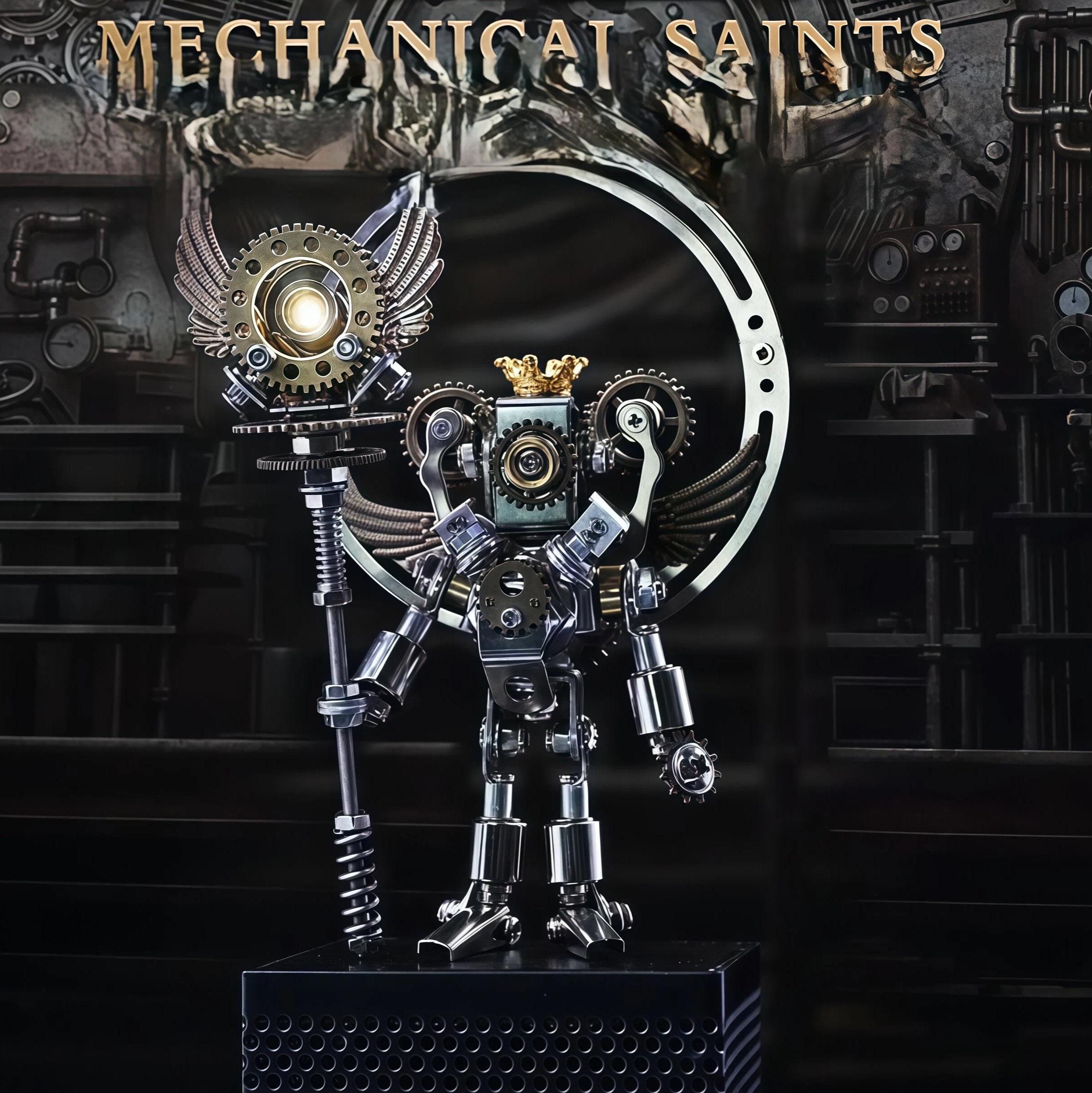 Handmade Steampunk Mech Robot Sculpture - Industrial Metal Collectible ...