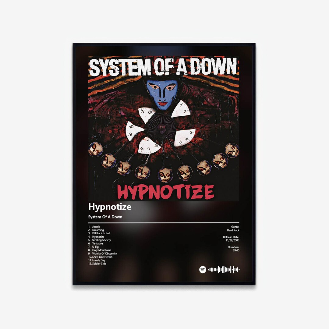 System of A Down - Hypnotize Album Art Poster | Digital Download ...