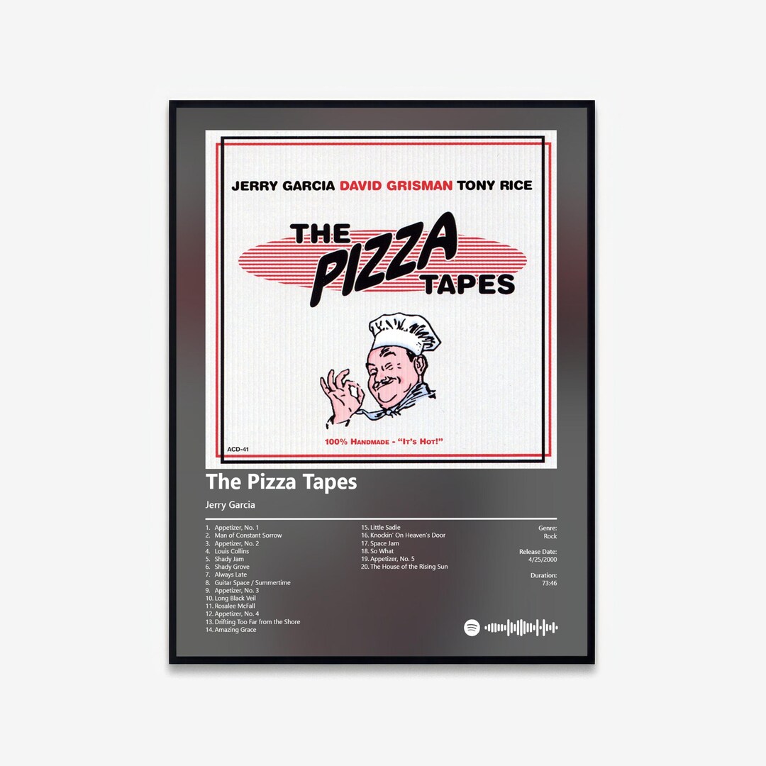 Jerry Garcia - the Pizza Tapes Album Art Poster | Digital Download ...