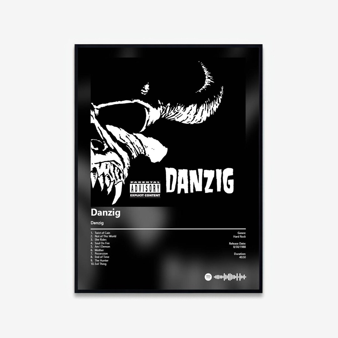 Danzig - Danzig Album Art Poster | Digital Download | Print | Wall Art ...