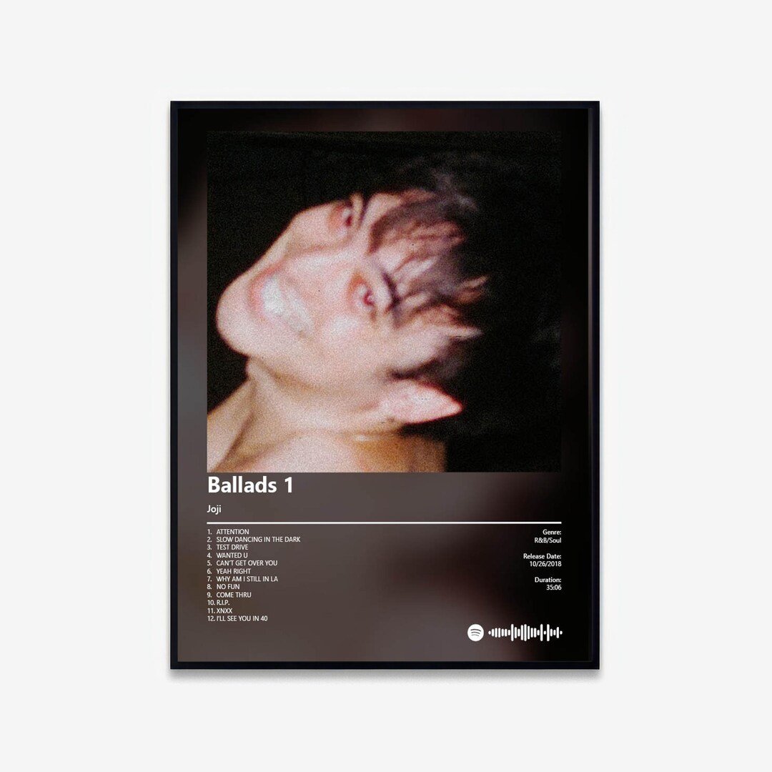 Joji - Ballads 1 Album Art Poster | Digital Download | Print | Wall Art ...