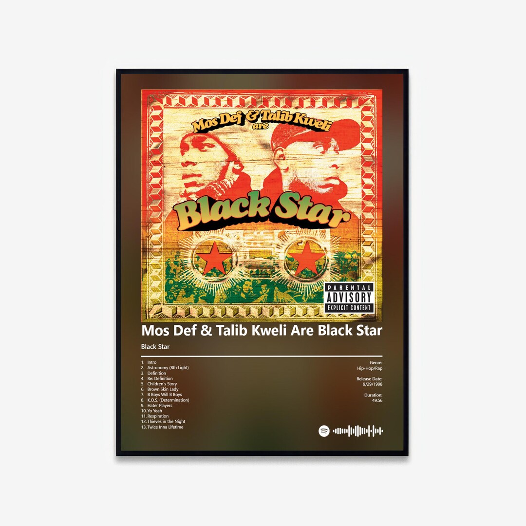 Black Star - Mos Def & Talib Kweli Are Black Star Album Art Poster ...