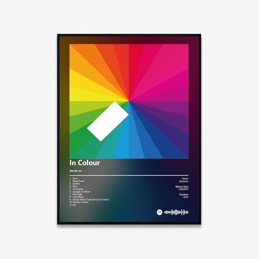 Jamie Xx - in Colour Album Art Poster | Digital Download | Print | Wall ...