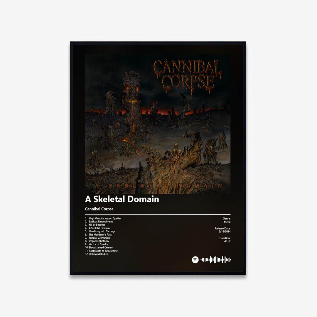 Cannibal Corpse - A Skeletal Domain Album Art Poster | Digital Download ...
