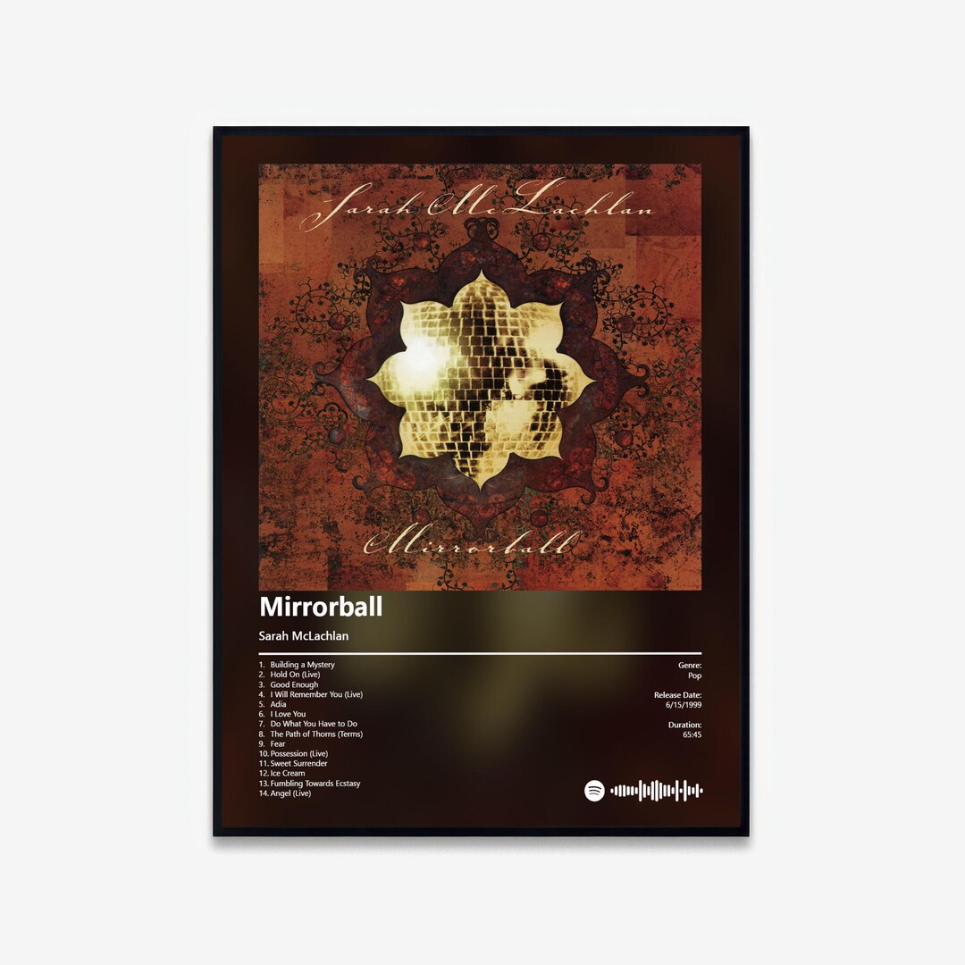 Sarah Mclachlan - Mirrorball Album Art Poster | Digital Download ...