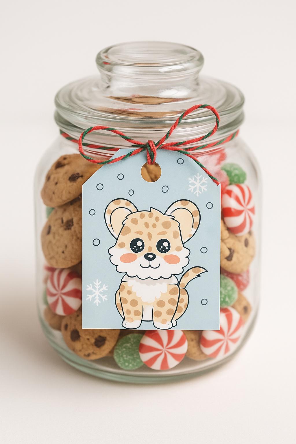 Christmas Gift Tags Set | Cute Dog & Gingerbread Printable Holiday Tags ...