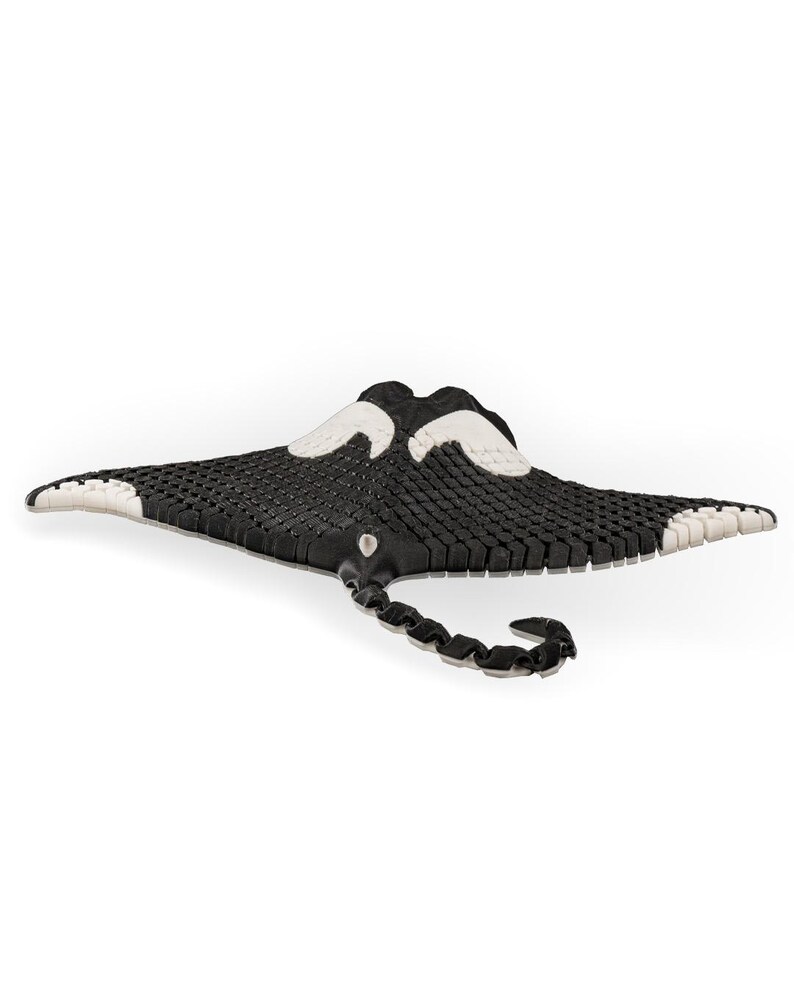 Articulated Manta Ray 3D Printed Fidget Toy | Flexible Sea Life Desk ...