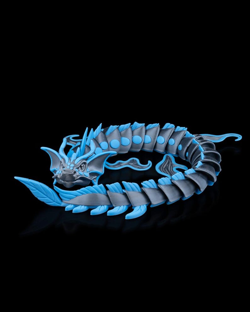 Abyssal Tide Articulated 3D Printed Water Dragon - Etsy