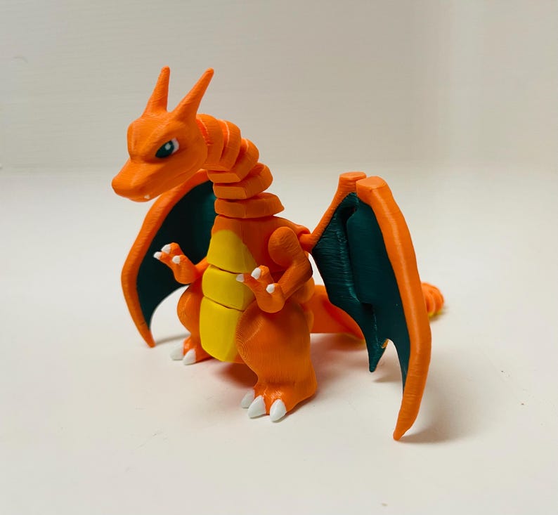 Articulated Fire Dragon – Flexible 3D Printed Figurine | Custom ...