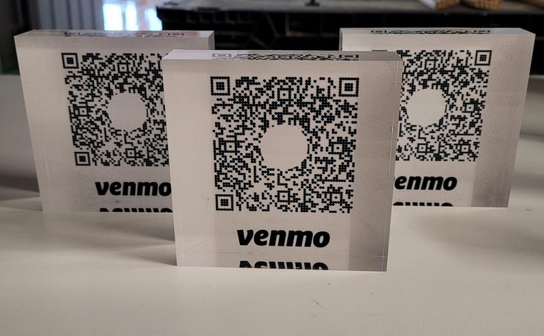 Custom Acrylic Logo Display, QR Code Payment Sign, Office Decor - Etsy