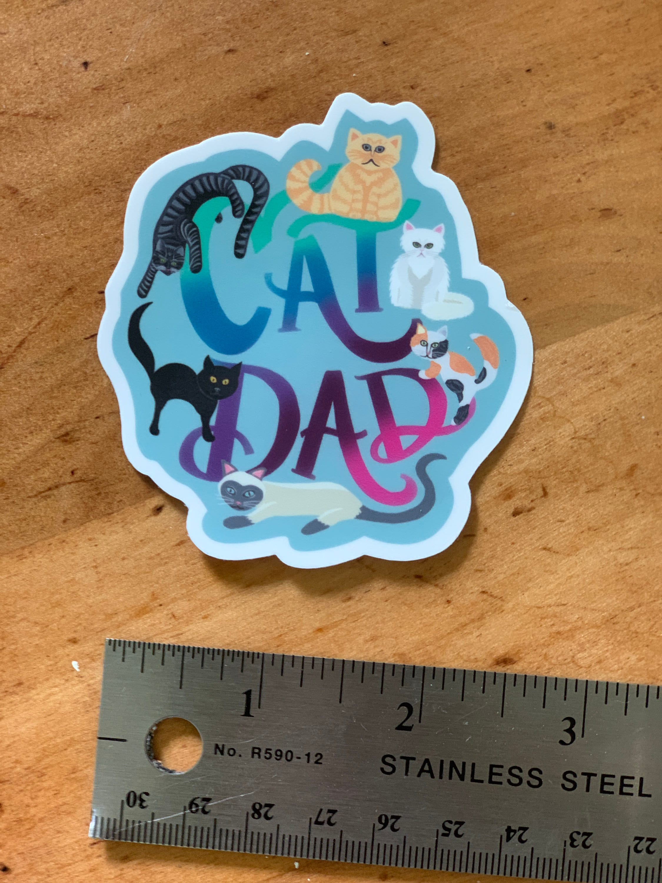 Cat Dad Sticker - Etsy