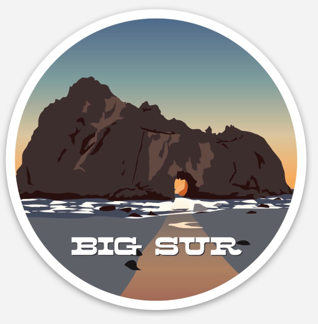 Big Sur California Travel Sticker - Etsy