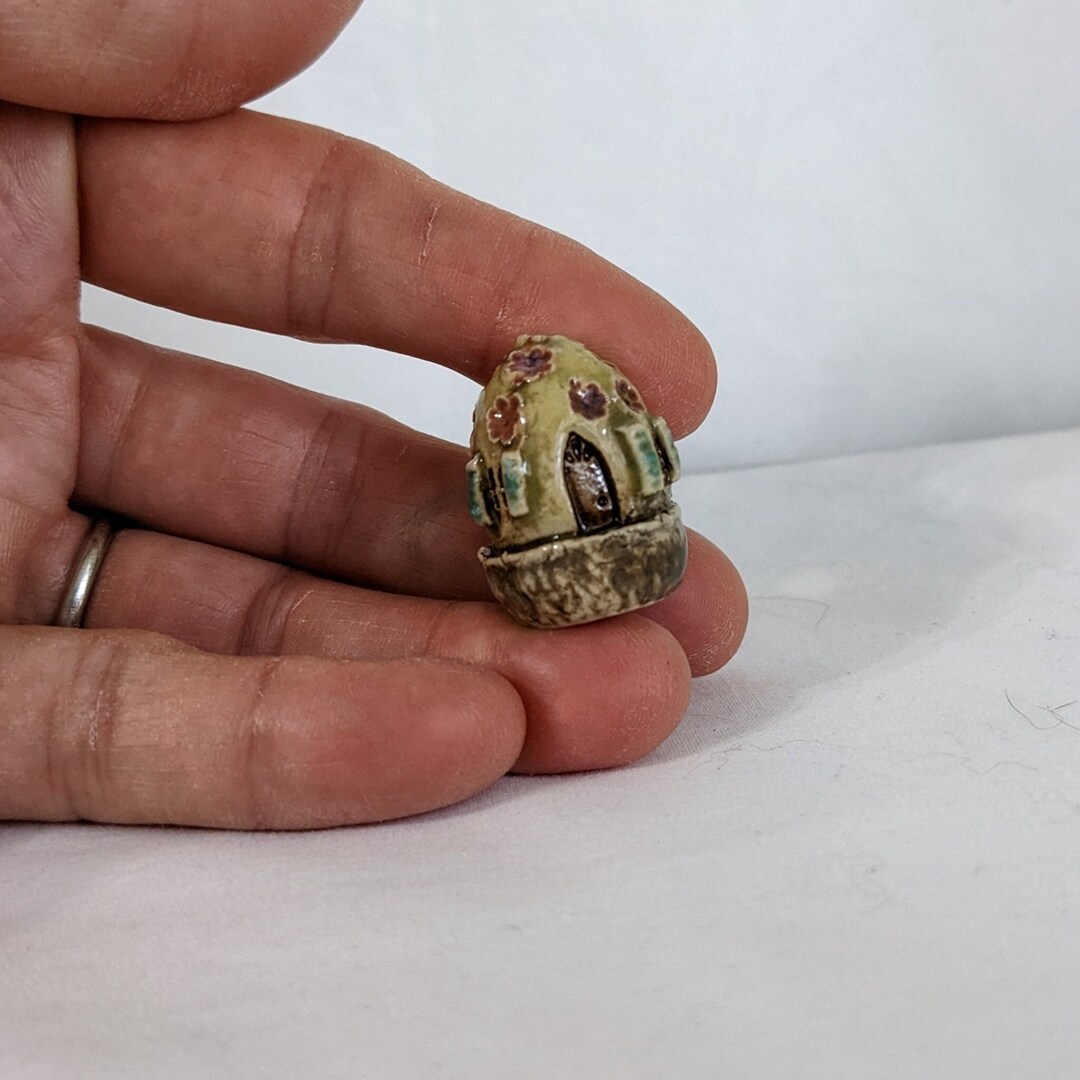 Sunset Daisy 160 Small Ceramic House Floral Miniature House Tiny House ...