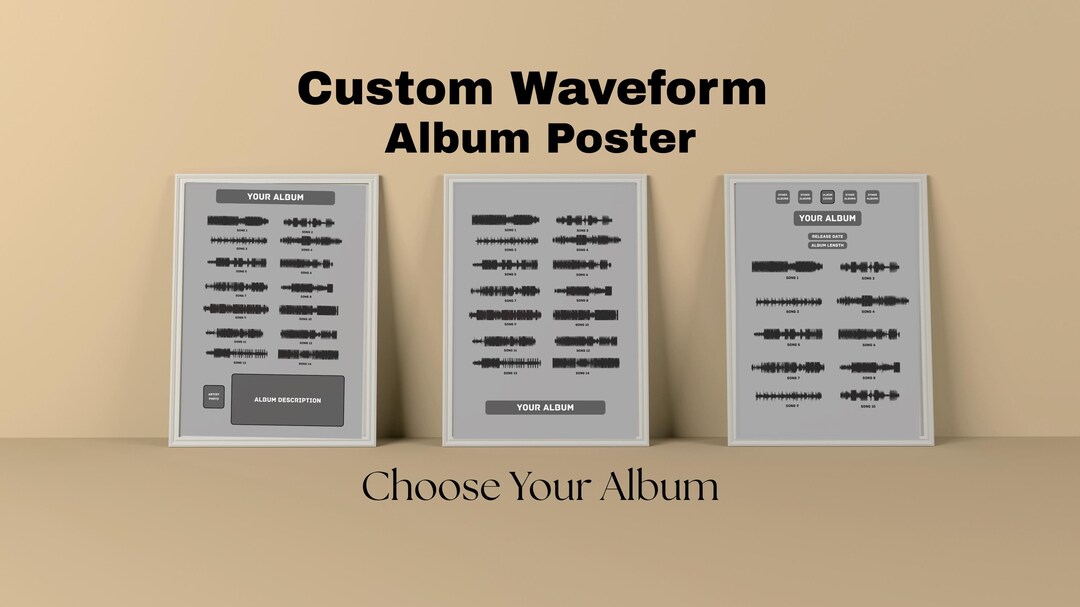Custom Music Album Waveform Poster | Choose Your Album | Digital File ...