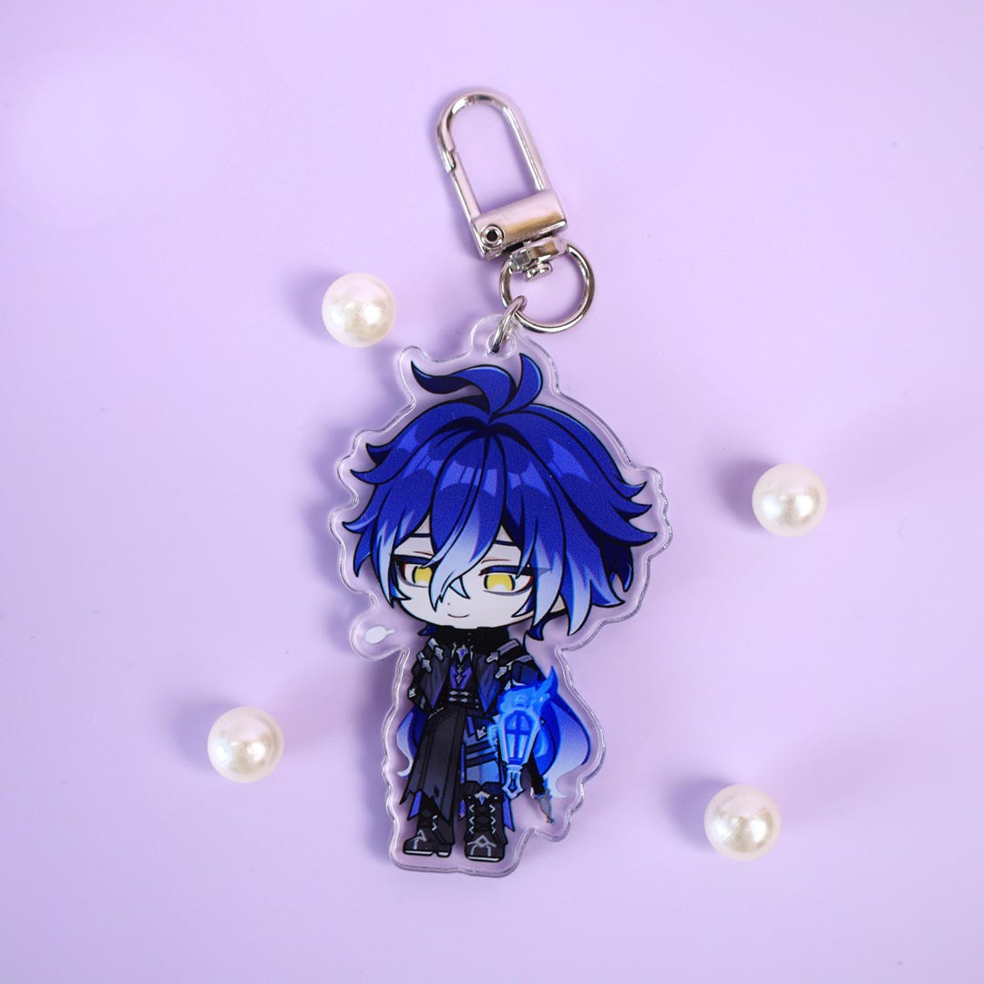 Adorable Genshin Impact Flins Chibi-style Acrylic Keychain Backpack ...