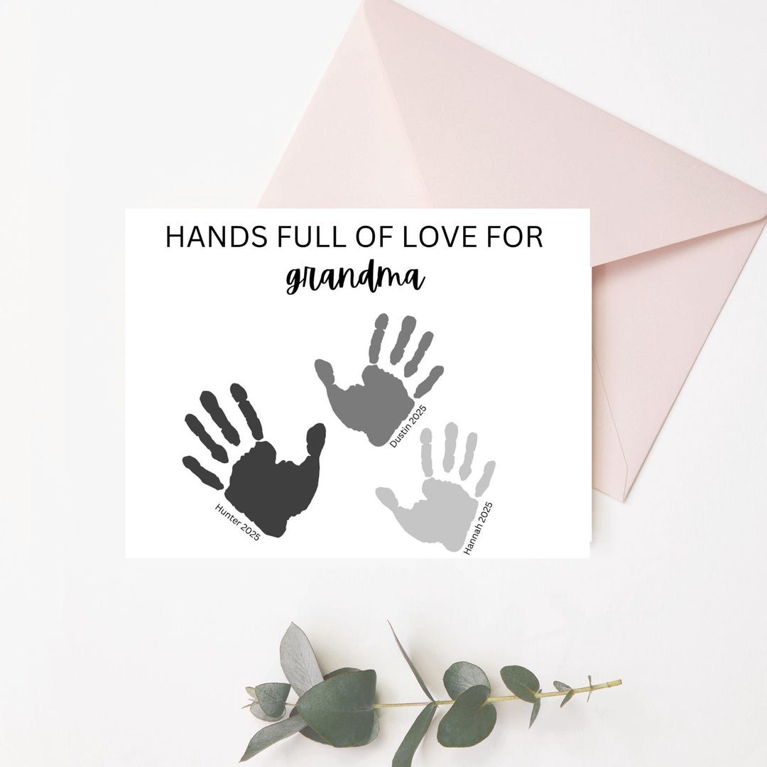 Grandma Handprint Art: Hands Full of Love Keepsake (digital Download ...