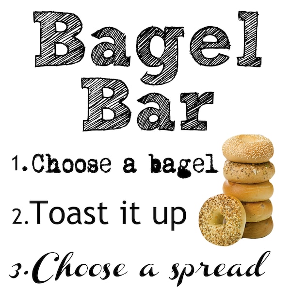 Bagel Bar Sign - Etsy