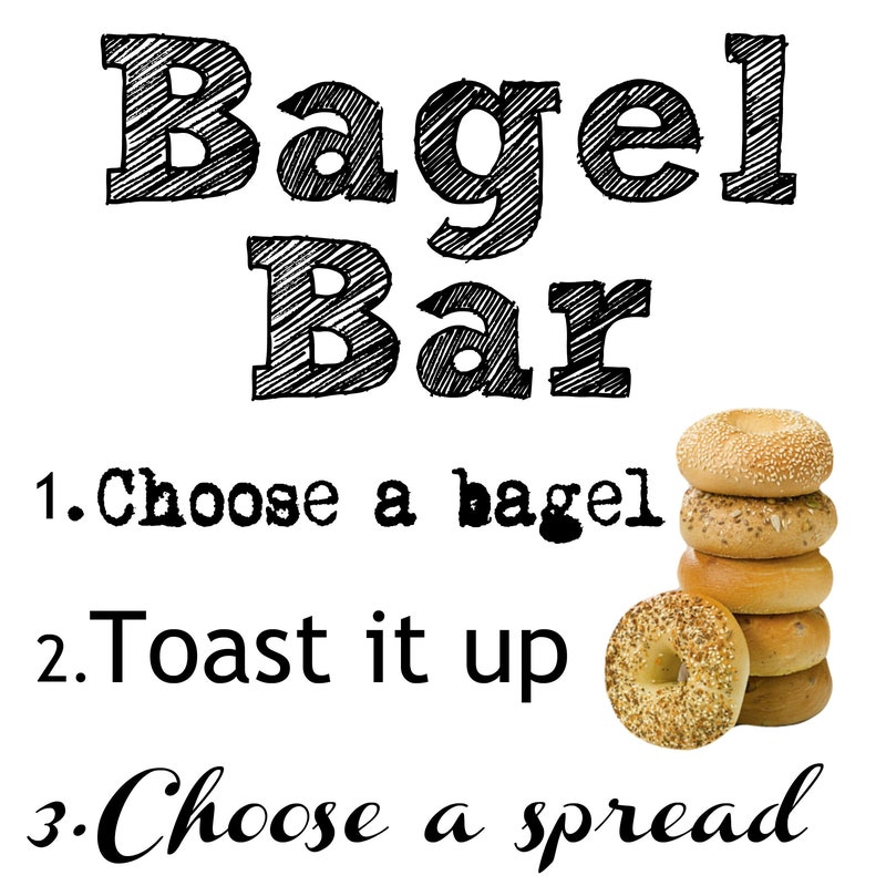 Bagel Bar Sign - Etsy