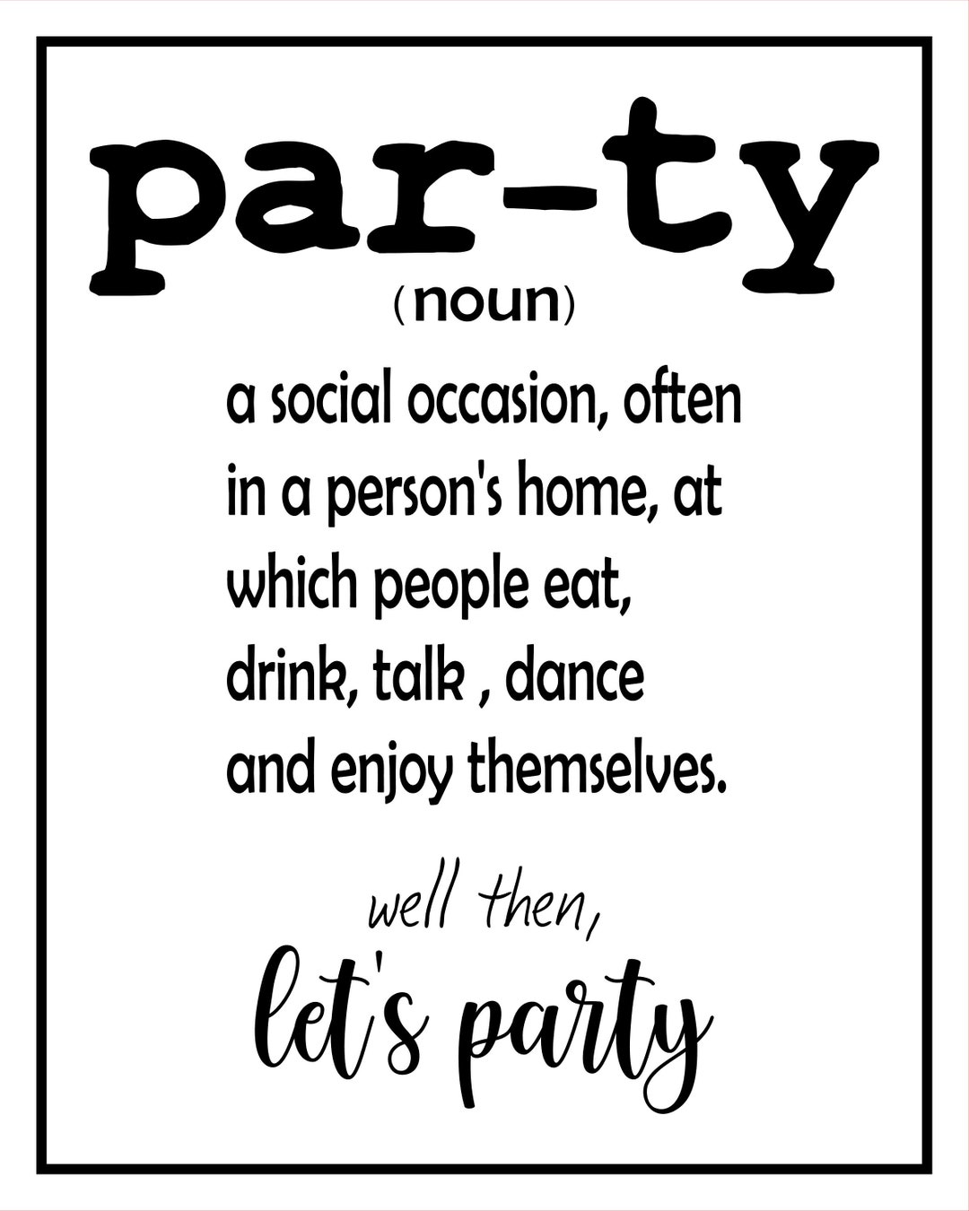 Party Sign/digital Sign for Baby Shower, Bridal Shower, Brunch or Any ...
