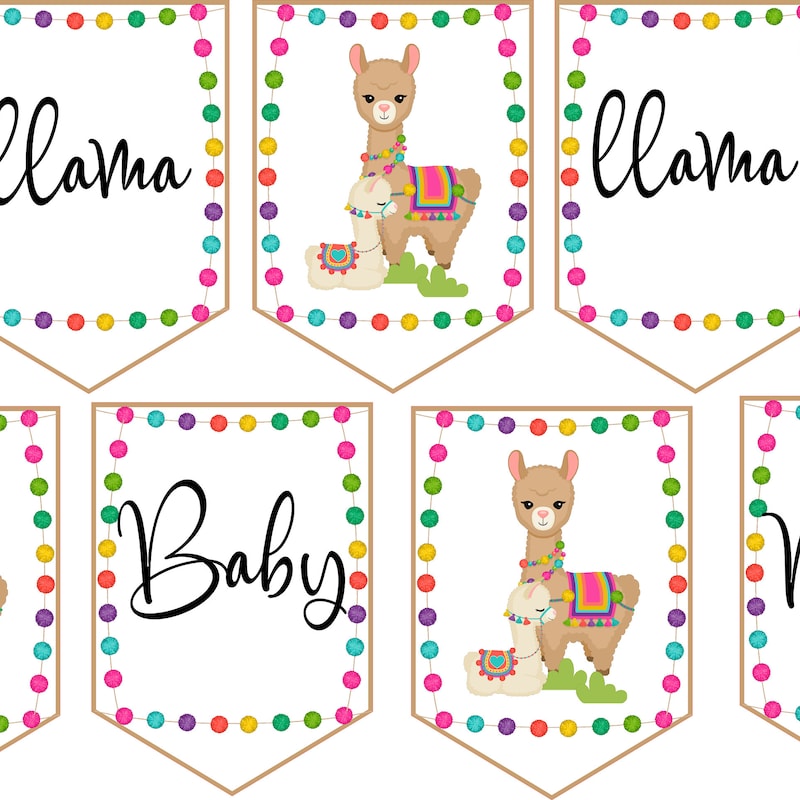 Llama Banner - Etsy