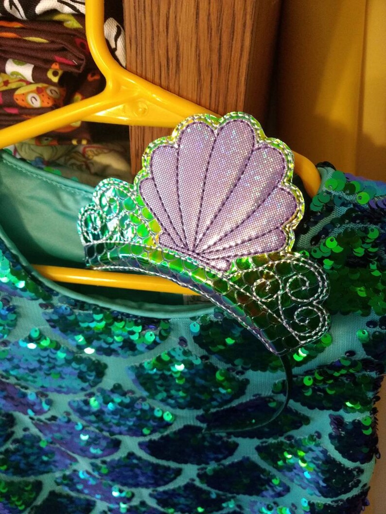 Mermaid Ariel fish princess crown headband shiny scales | Etsy